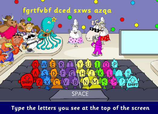 BBC - Schools - Dance Mat Typing - Level 2 - Stage 4 - typing games